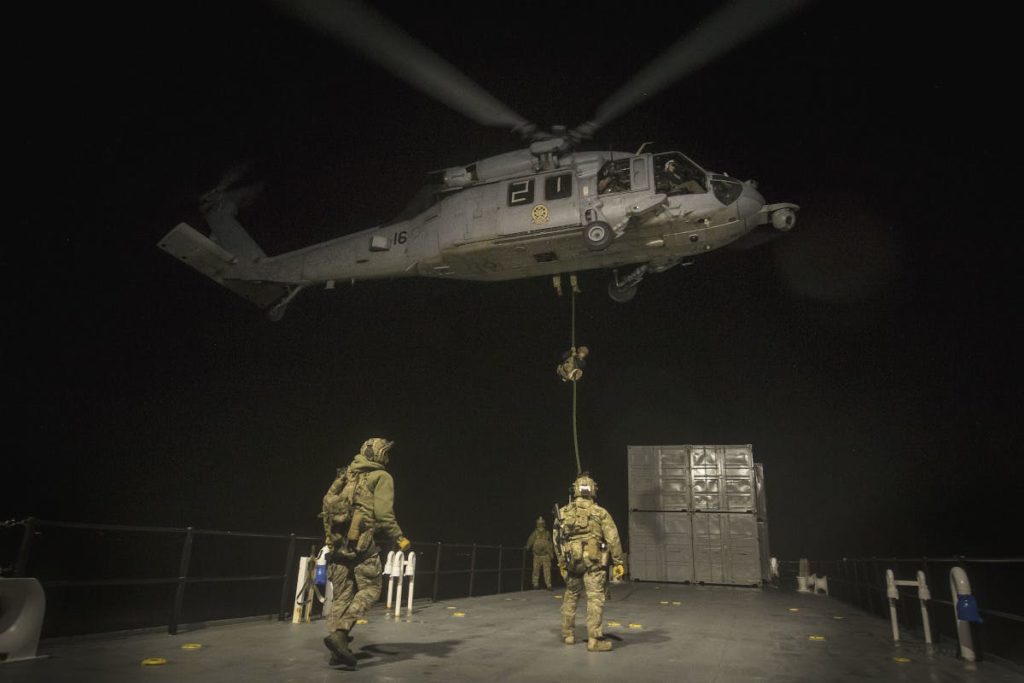 Check Out This Eerie Image Of A Navy Special Ops Seahawk Raiding A Ship ...